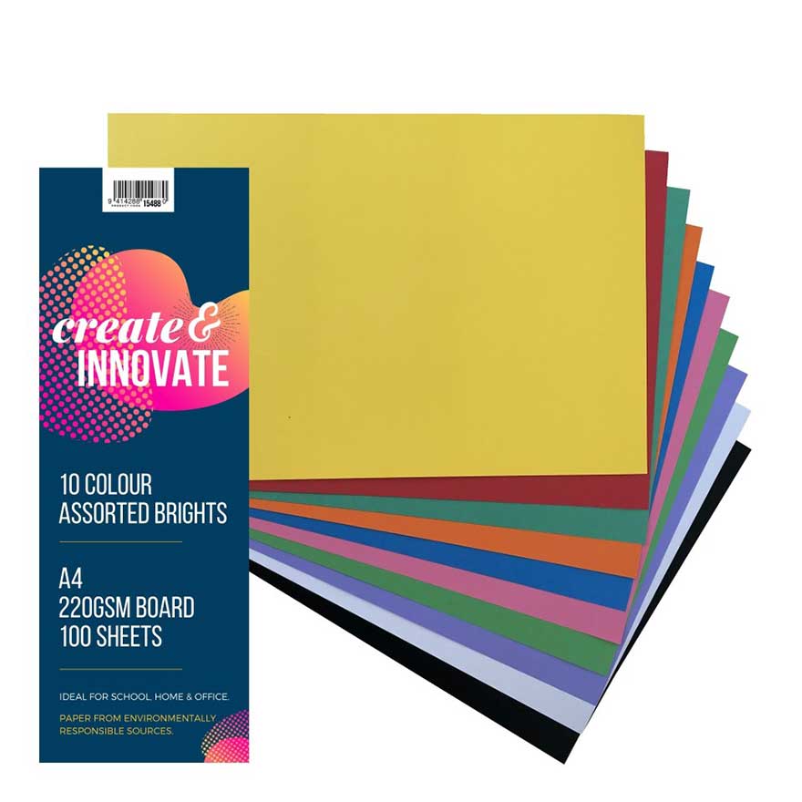 SupplyMe | Create & Innovate Colour Paper A4 220gsm Pack of 100 - 10 ...