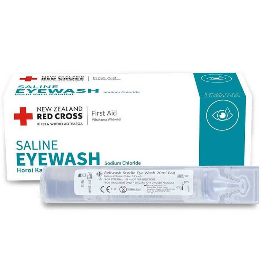 SupplyMe | Red Cross Saline Eyewash Pods 20ml - Box of 4