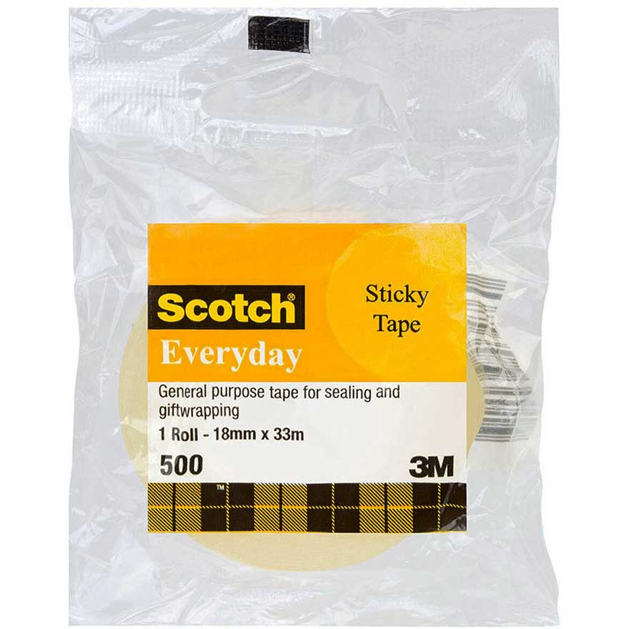 3M Scotch 500 Everyday Tape, Each - 18mm x 33m